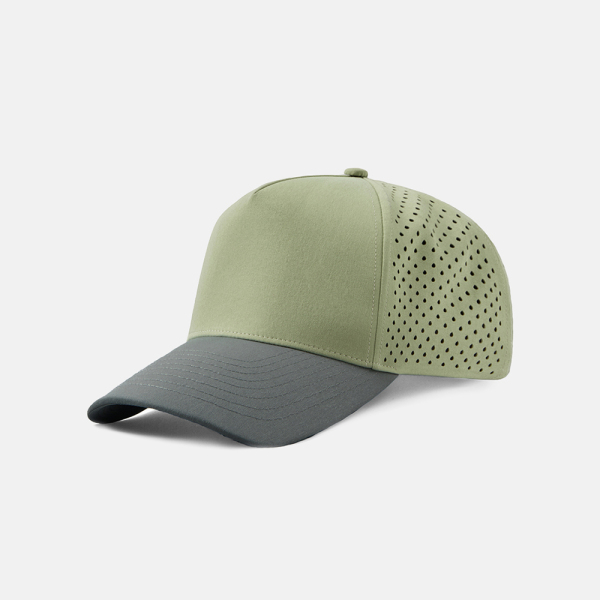 Blank & Custom Laser Perforated 5 Panel Performance Snapback Hat ...