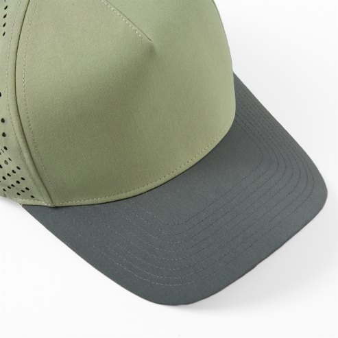 Blank & Custom Laser Perforated 5 Panel Performance Snapback Hat ...