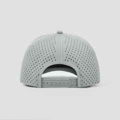 Blank & Custom Laser Perforated 5 Panel Performance Snapback Hat Wholesale