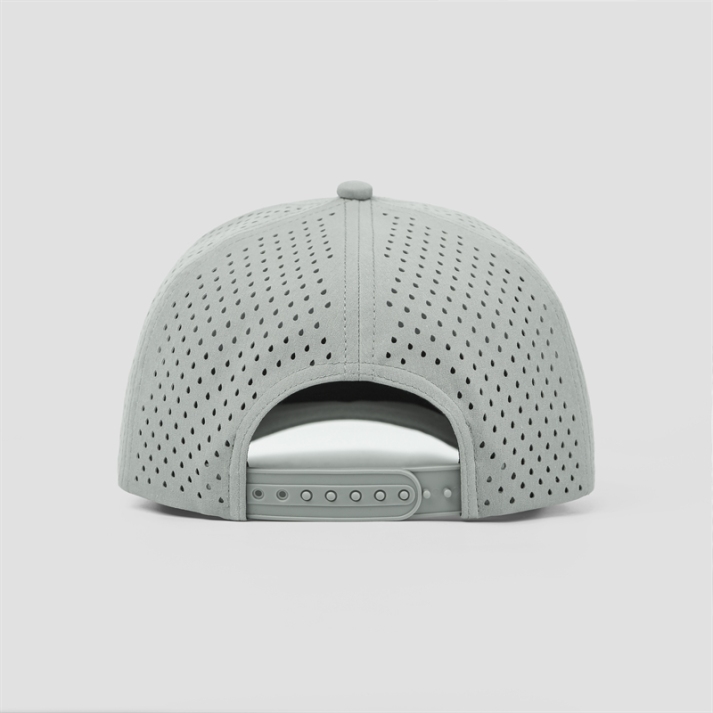 Blank & Custom Laser Perforated 5 Panel Performance Snapback Hat ...