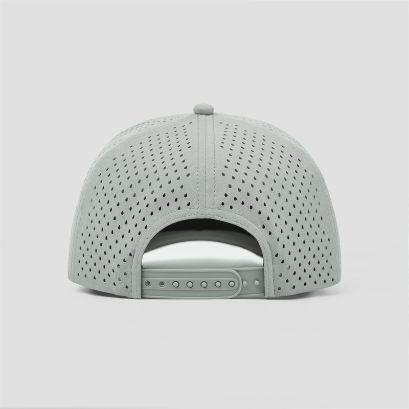 Blank & Custom Laser Perforated 5 Panel Performance Snapback Hat ...