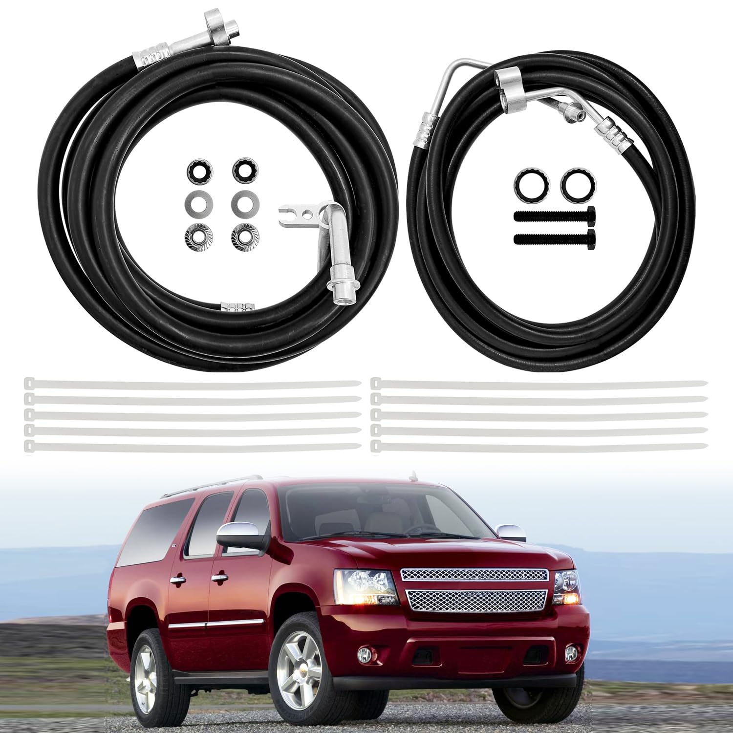 Rear AC Line Set Air Conditioning Hoses Lines Fit for 2007-2014 Suburb ...