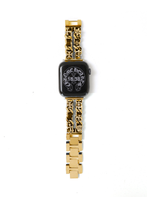 Chrome Heart Double Row Chain Stainless Steel Apple Watch Band – Tatan Band