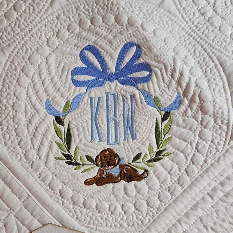 Boy monogram baby quilt boy new baby gift
