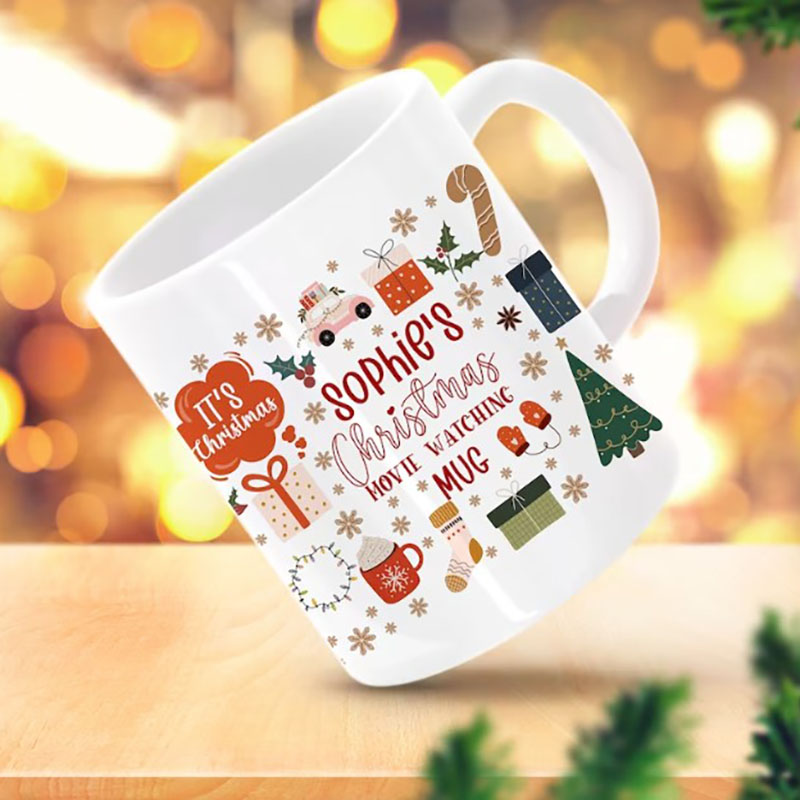 Personalised Christmas Movie Watching Mug Xmas Hot Chocolate Mug