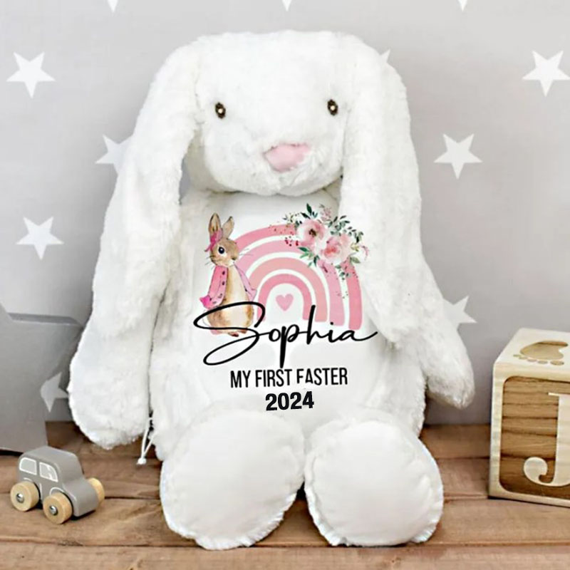 My First Easter Bunny Rainbow Rabbit Soft Plush