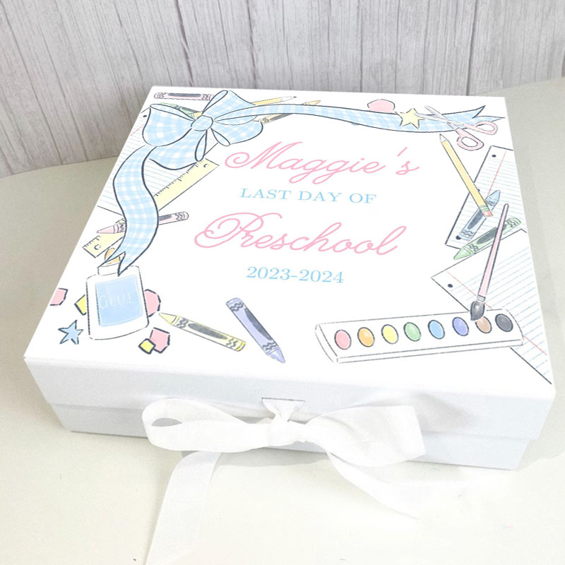 School Supplies Personalized School Sign Back to School Gift Box