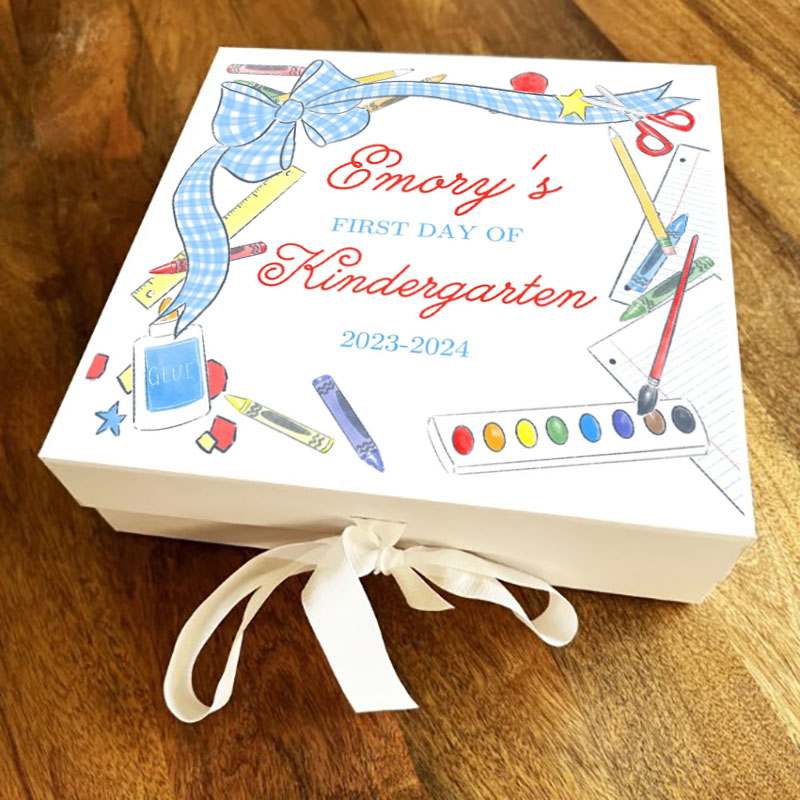 School Supplies Personalized School Sign Back to School Gift Box