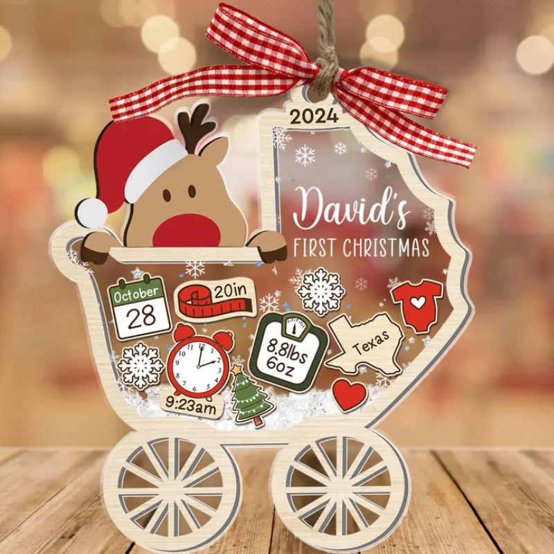 Personalized Baby First Christmas Ornament