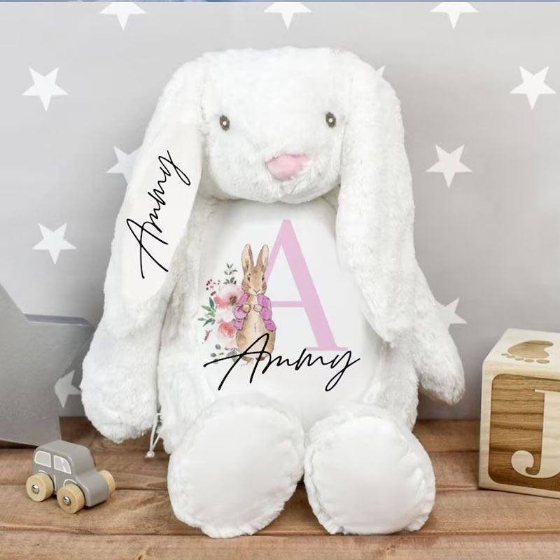 Personalized Custom Toy plush newborn Bunny Rabbit
