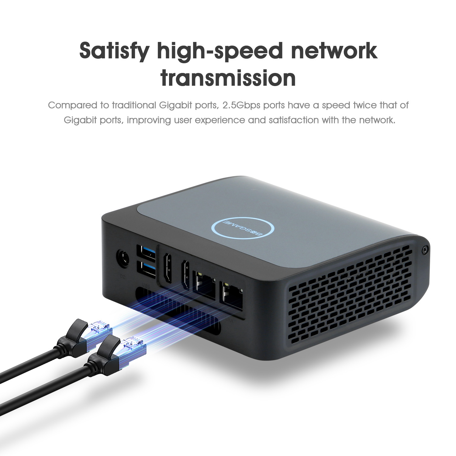 BOSGAME Dual 2.5G LAN Mini PC E1 Intel N100