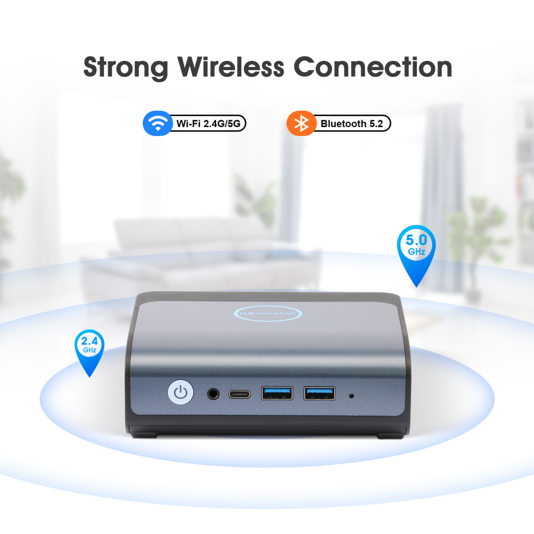 BOSGAME E1 Mini PC - N100, 16GB DDR4 512GB SSD