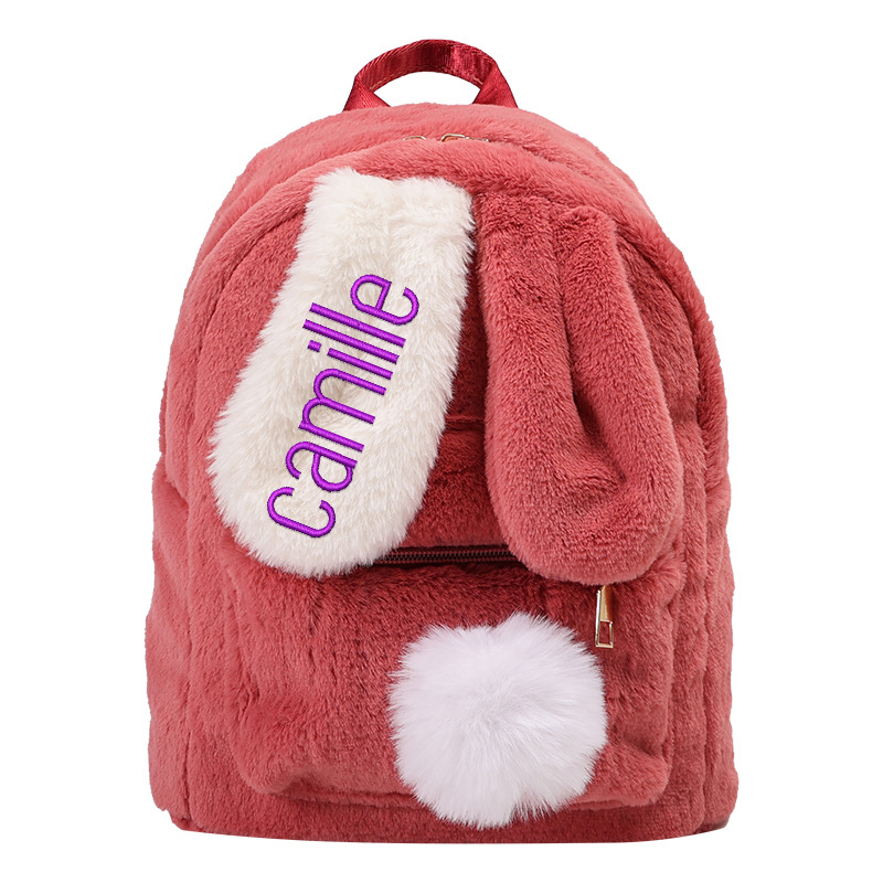 Personalized Embroidery Cute Bunny Backpack