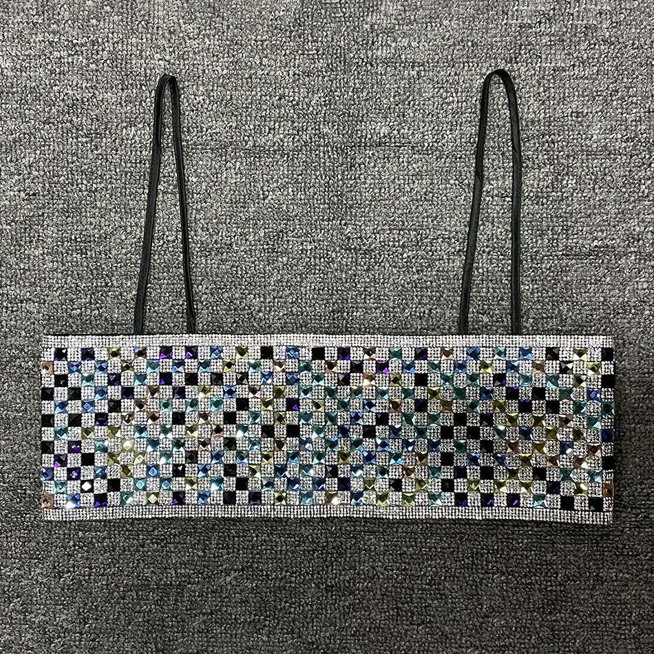 YOUR BUMP CURVE Shiny Crystal with Acrylic Tube Top Sleeveless Back A