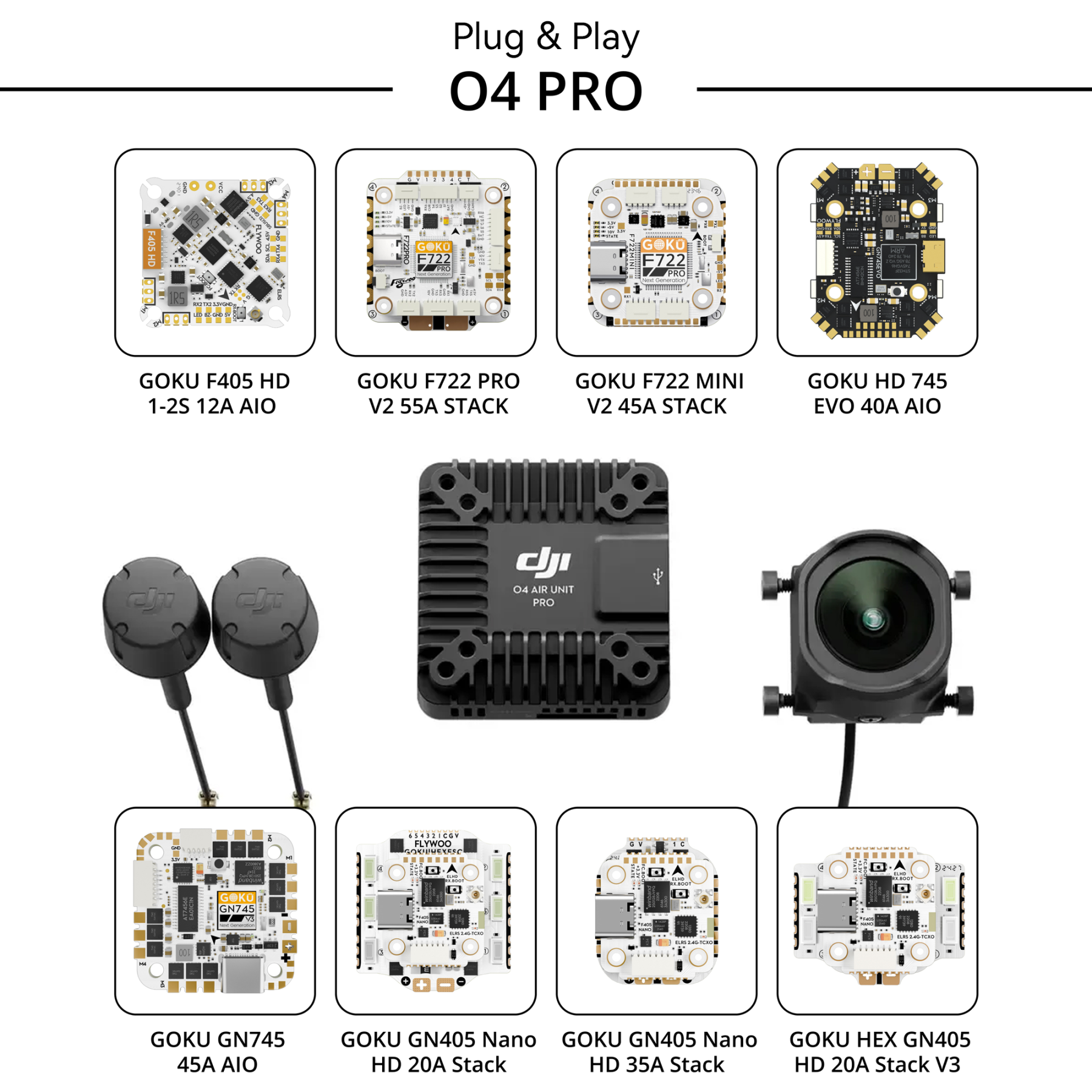 FLYWOO GOKU Pro Mini V2 45A 20X20 Stack