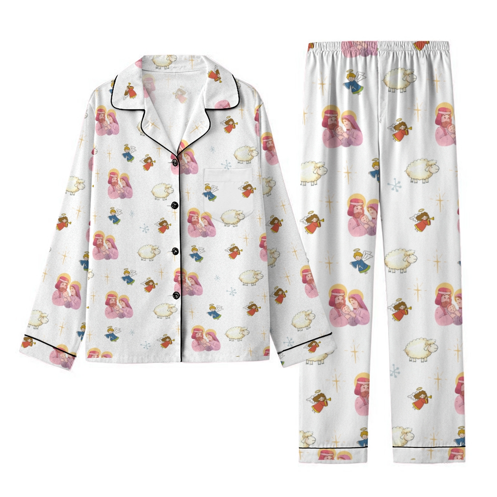 Nativity of Jesus Long Sleeved Pajama Set, Christian t shirts, Lovellx ...