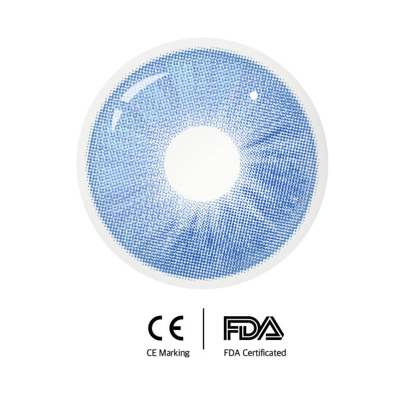 Colored Contact Lenses: Unibling Lucency Blue- Yearly Wear