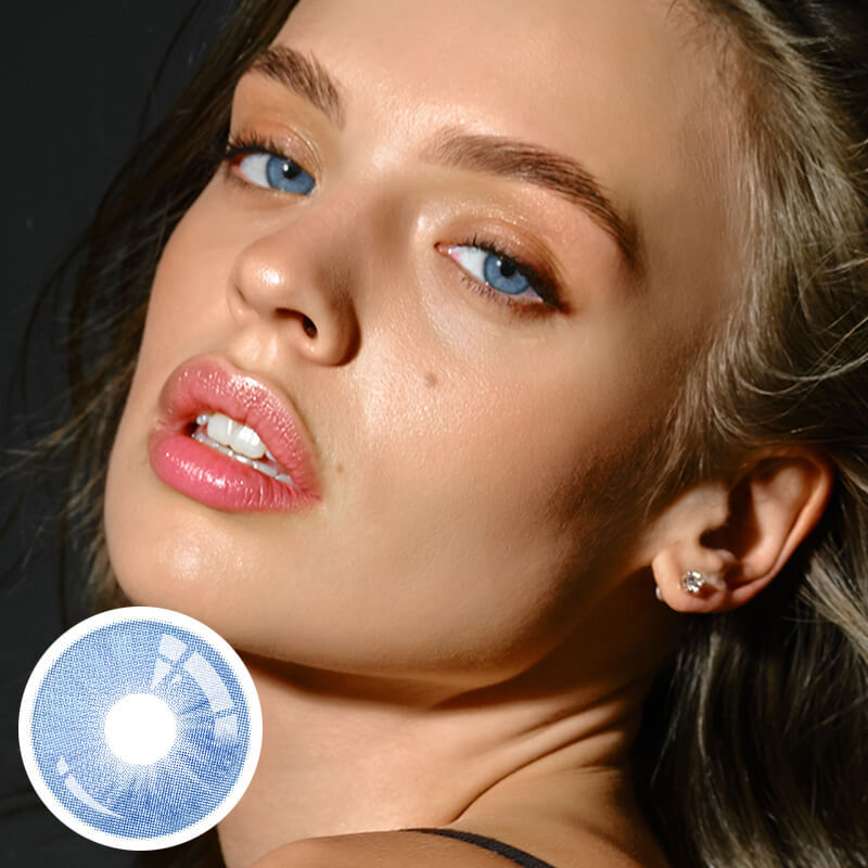 Colored Contact Lenses: Unibling Lucency Blue- Yearly Wear