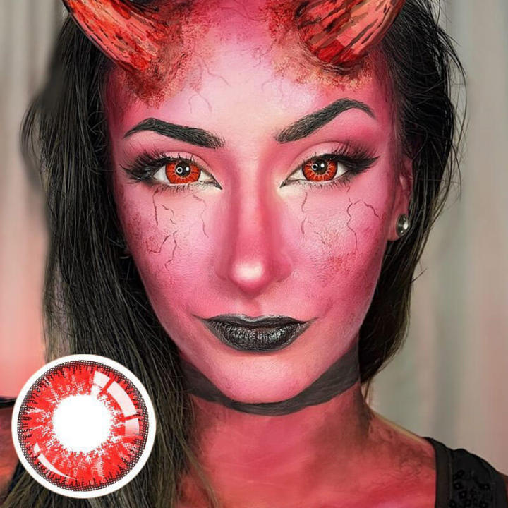 Mystery Red Colored Contacts - Uncover Allure with Unibling
