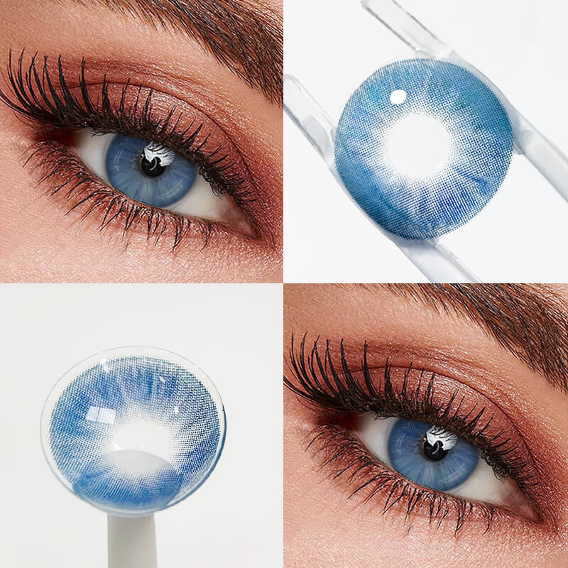 Colored Contact Lenses: Unibling Lucency Blue- Yearly Wear