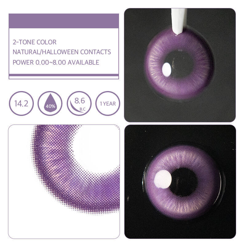 Unibling Magic Pop Violet Colored Contact Lenses (1-Year)