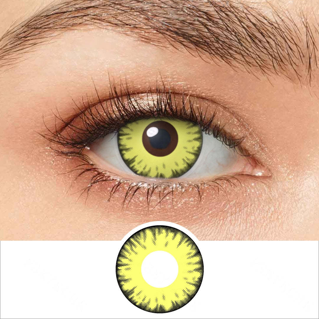 Yellow Vampire Contacts: Vibrant Moon Yellow Lenses