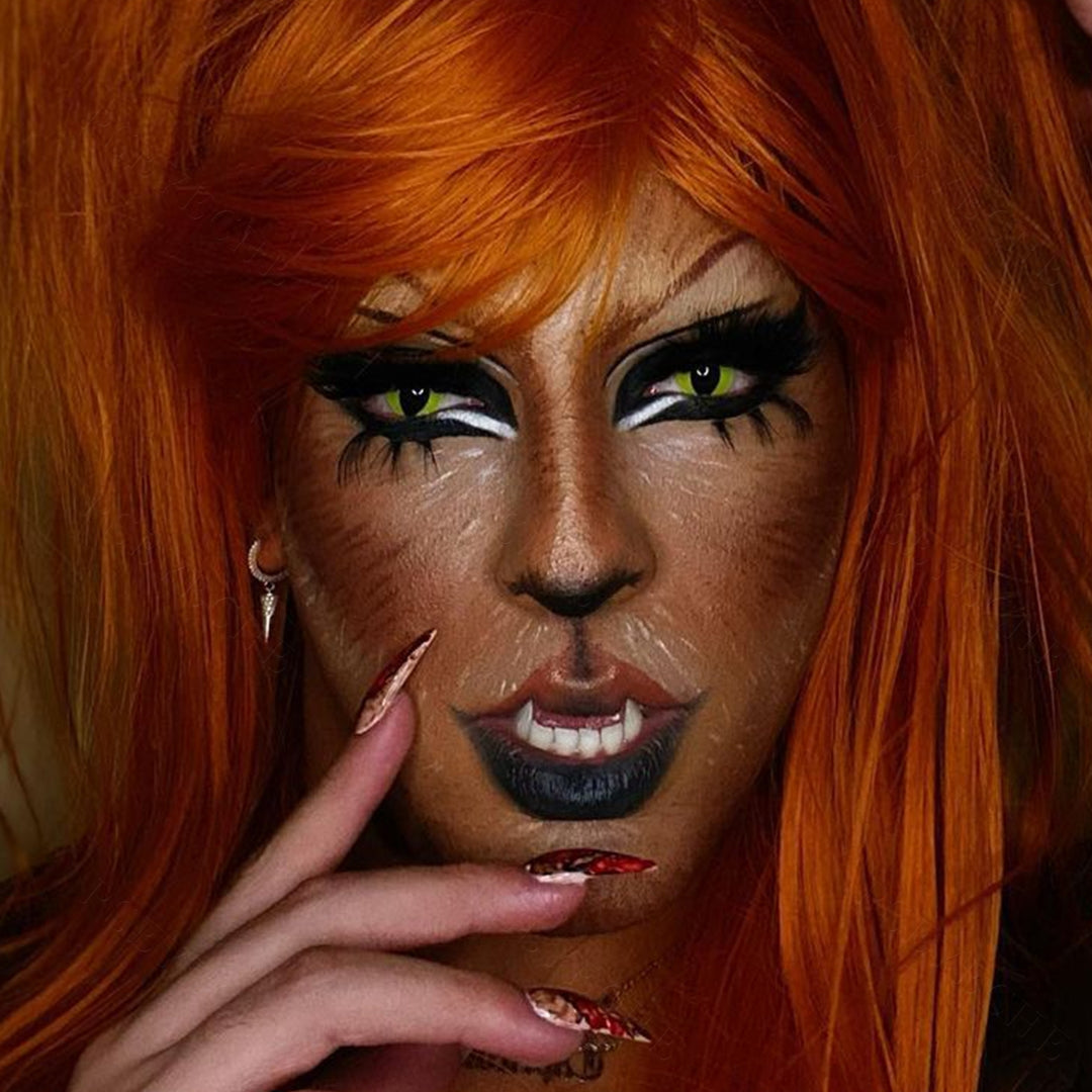Yellow Cat Eye Contacts Stunning Yearly Wear Lenses