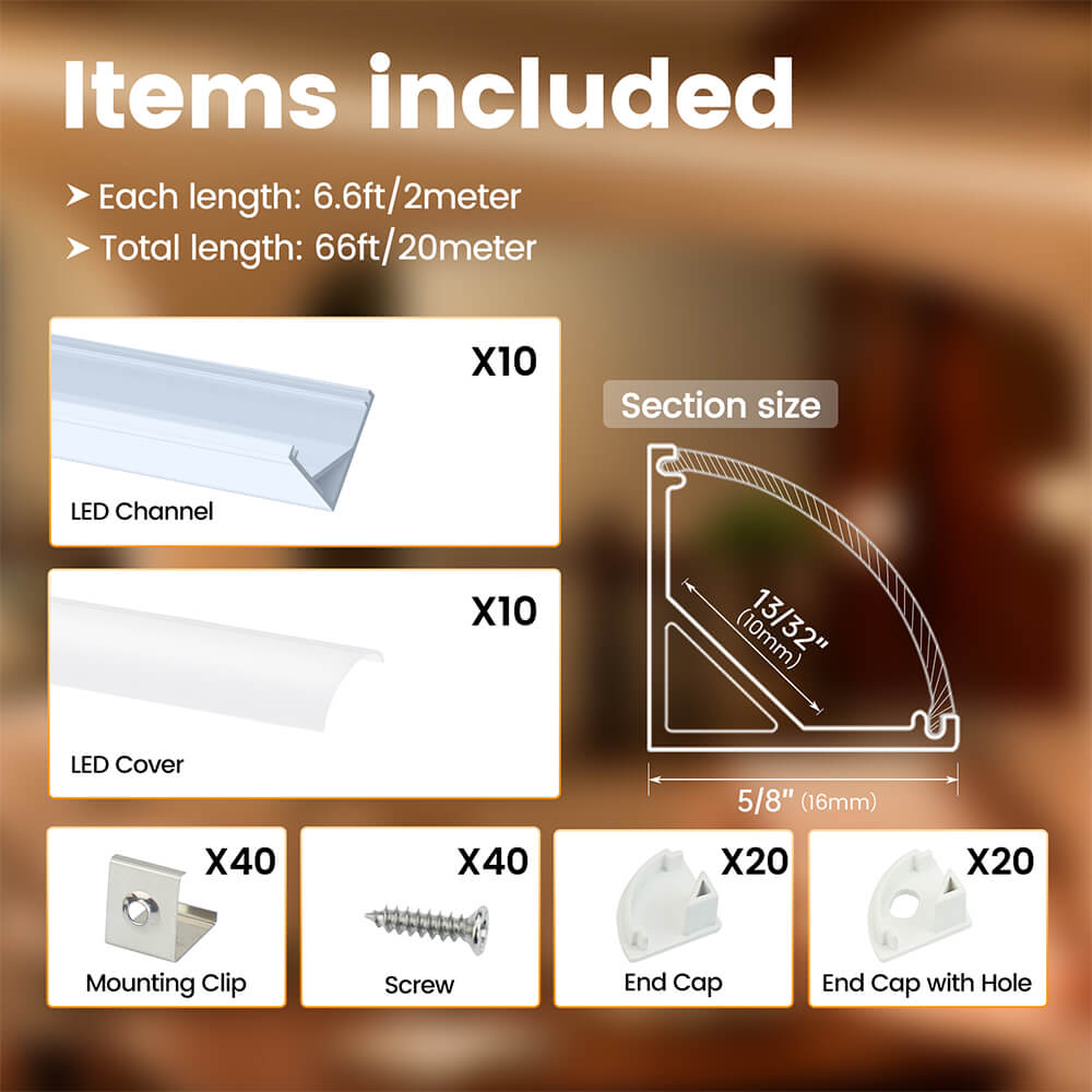 V shape – Muzata LED Channel