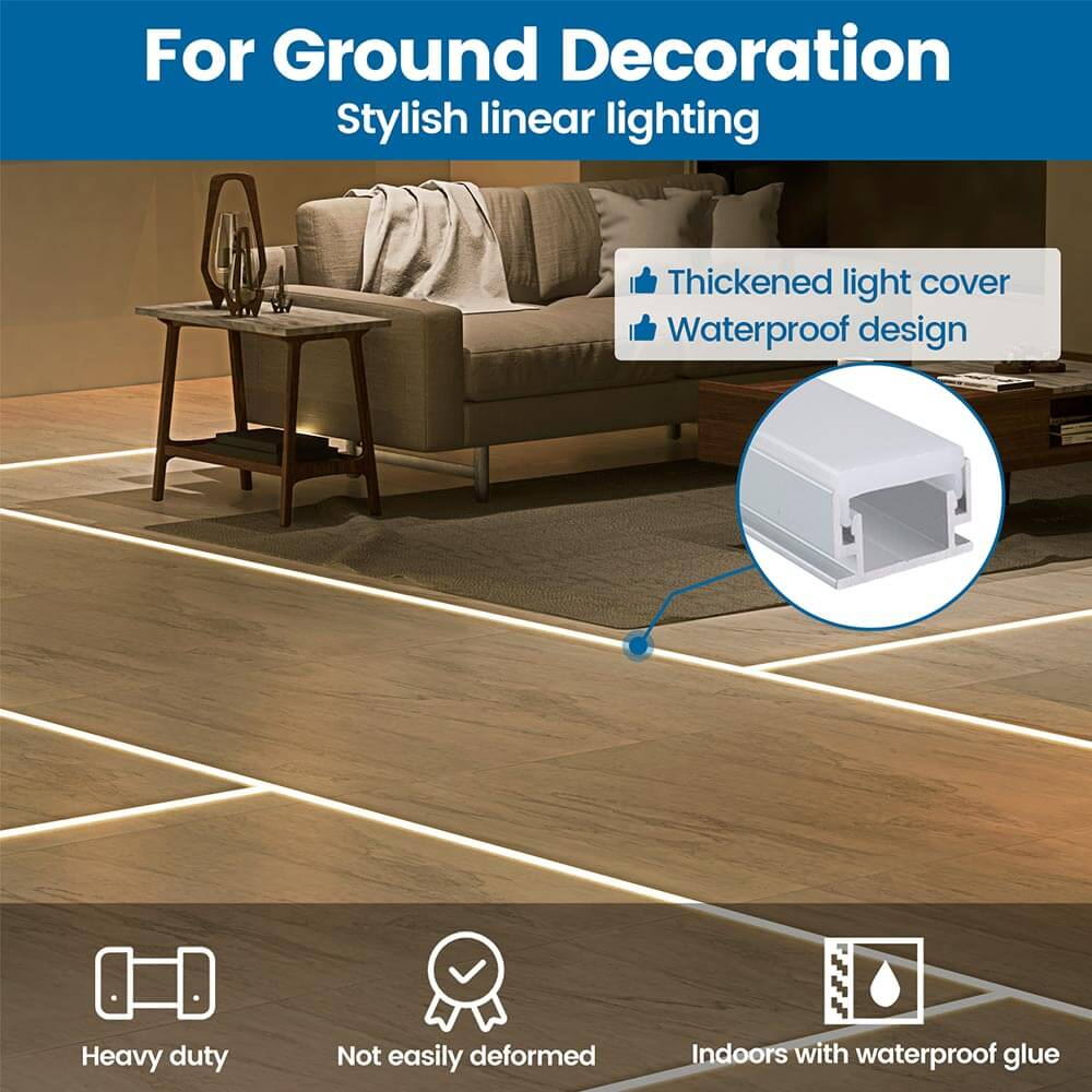 Recessed LED Channel with Diffuser For Recessed Lighting- Muzata U125