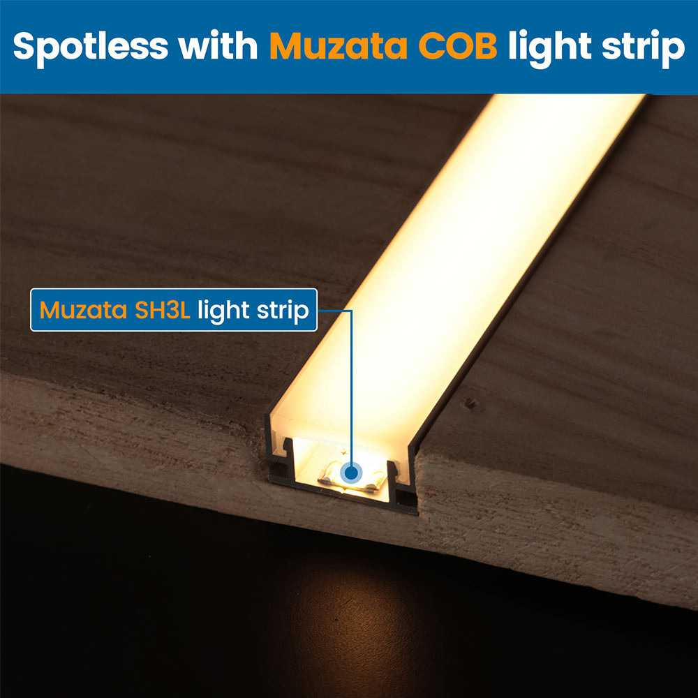 Recessed LED Channel with Diffuser For Recessed Lighting- Muzata U125