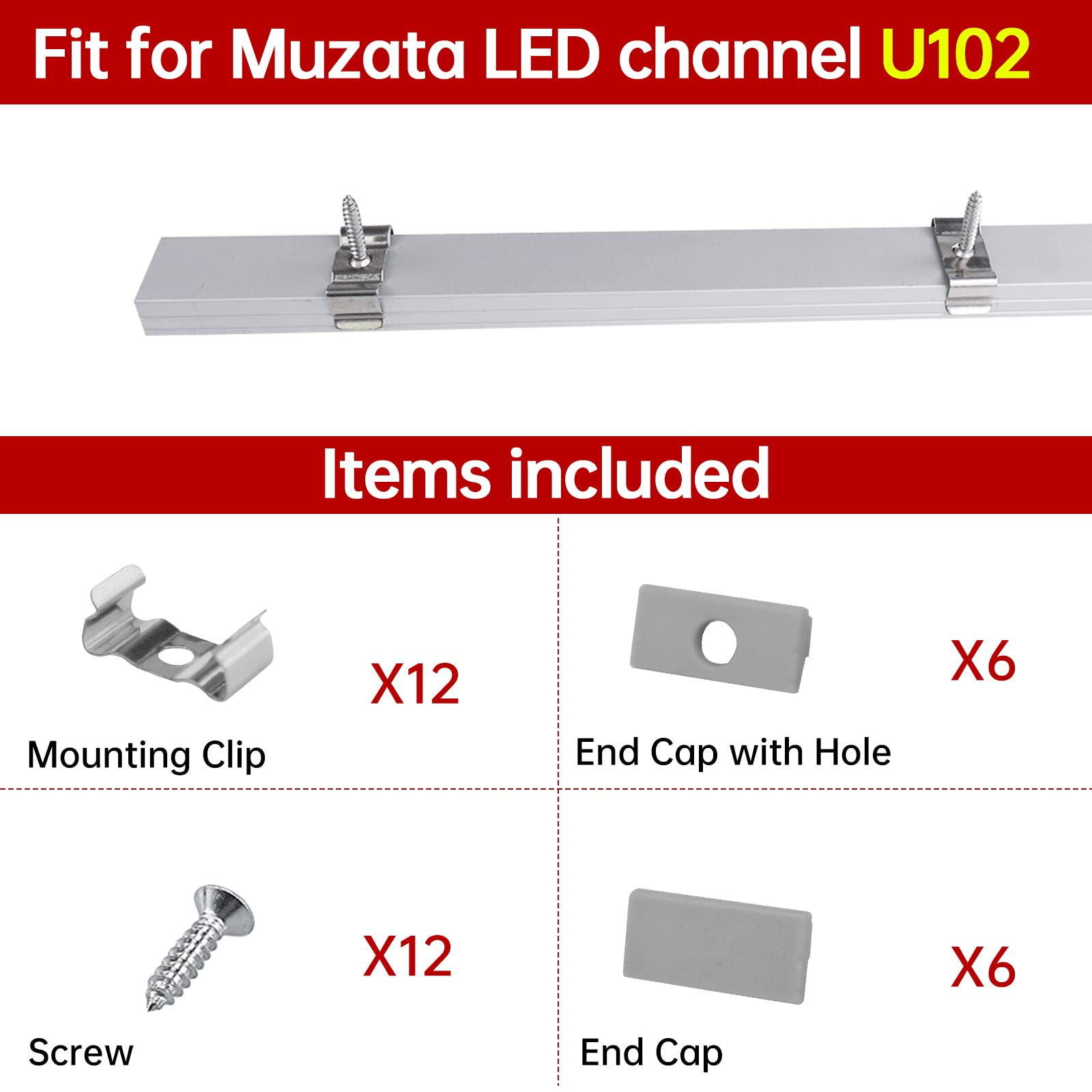 Aluminum U Channel for LED Lighting - Muzata LED – Muzata LED Channel