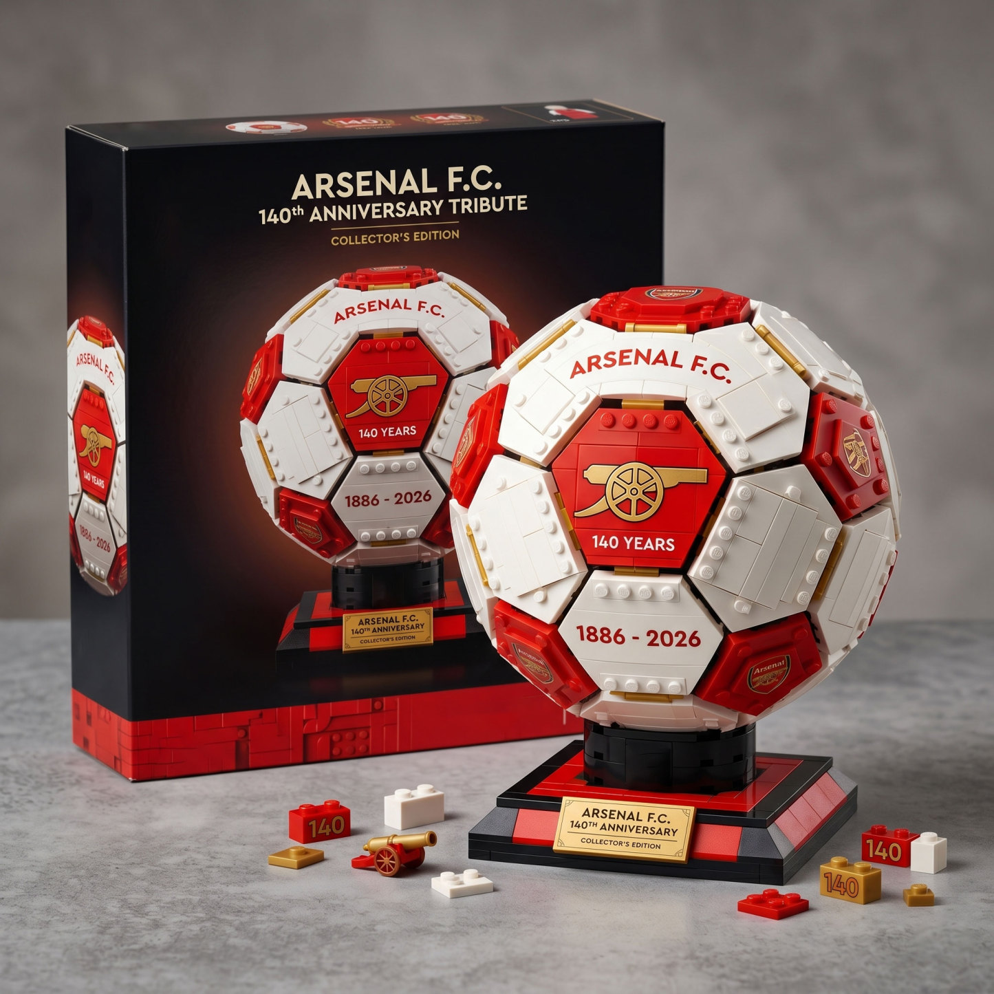 Arsenal F.C. 140th Anniversary Tribute Football Building Blocks Set ...