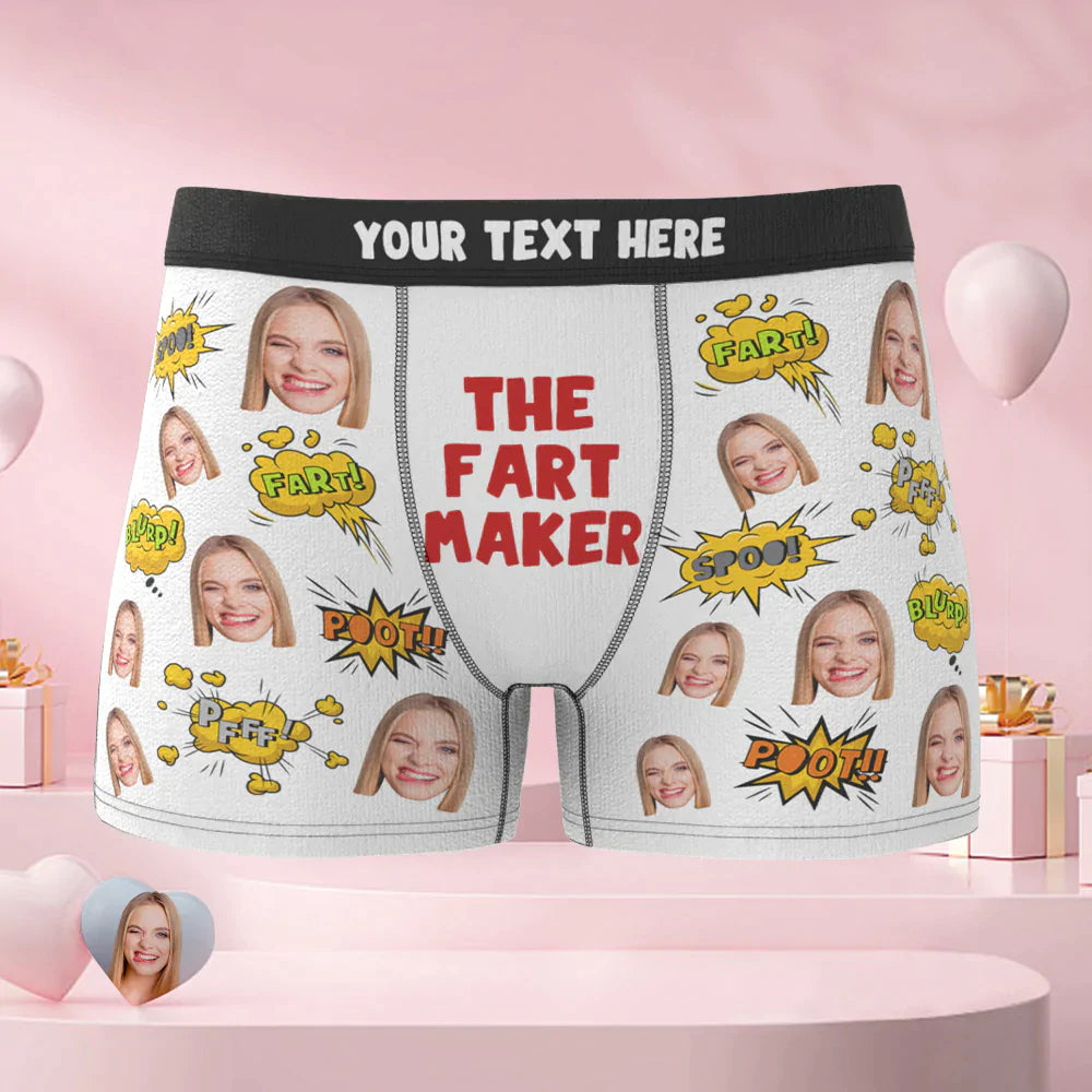 Custom Face Men's Boxers Briefs Personalised Men's Funny Shorts With P
