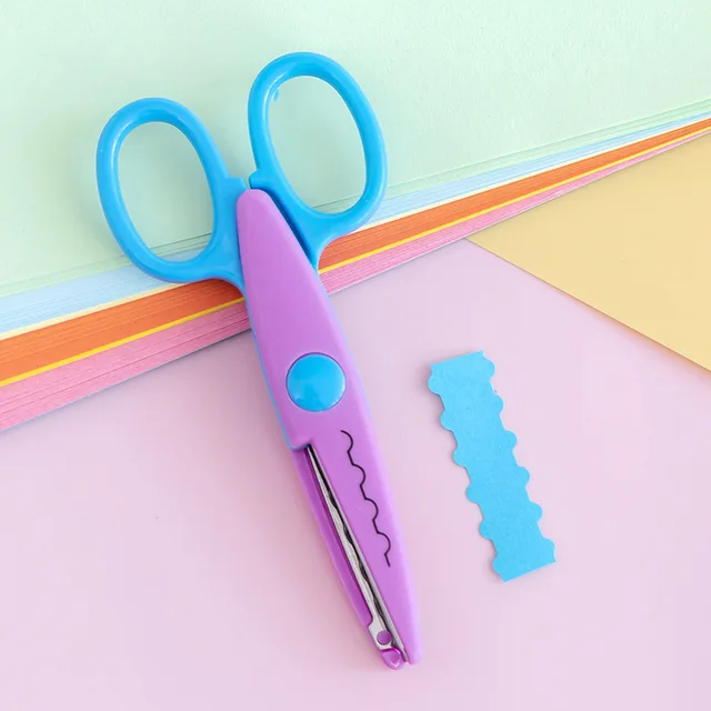 Creative wave pattern lace scissor card DIY paper cutting-JournalTale