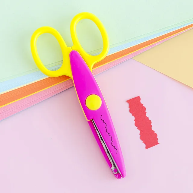 Creative wave pattern lace scissor card DIY paper cutting-JournalTale