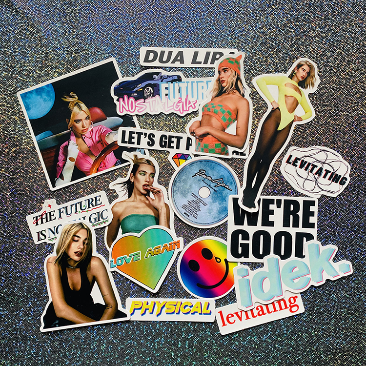 Dua Lipa Sticker Rock Band Retro Waterproof Decorative Sticker Rock Ph