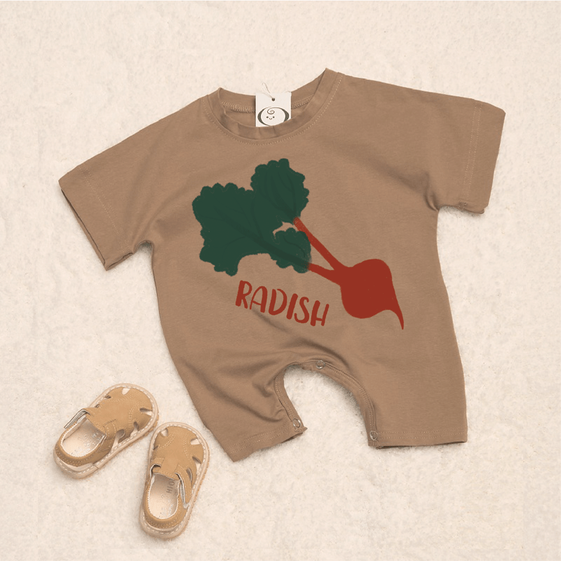 RADISH Baby Khaki Romper