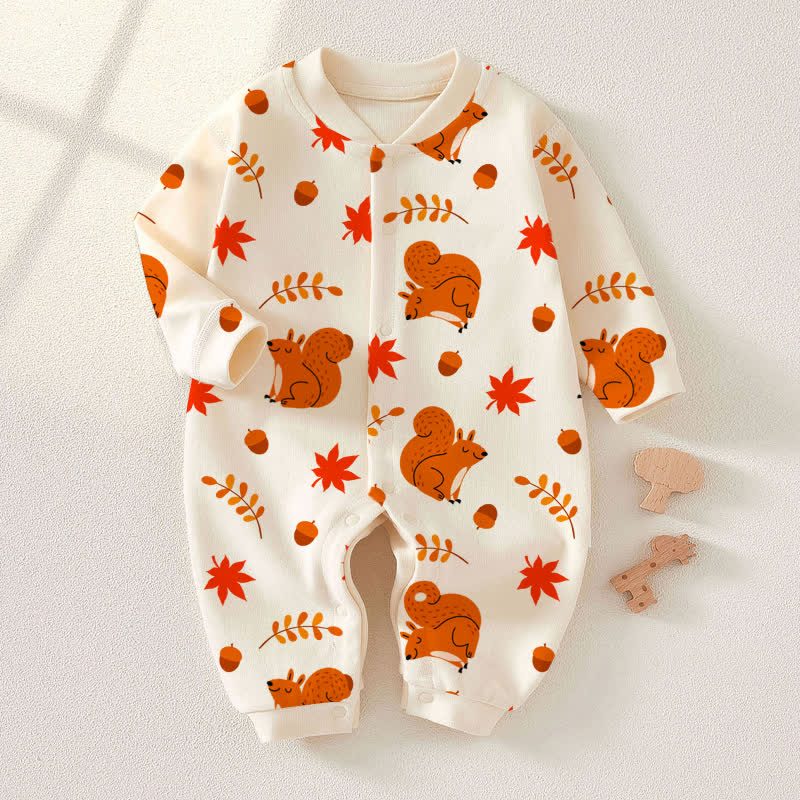 Baby Squirrel Nut Beige Romper – MiniOlie