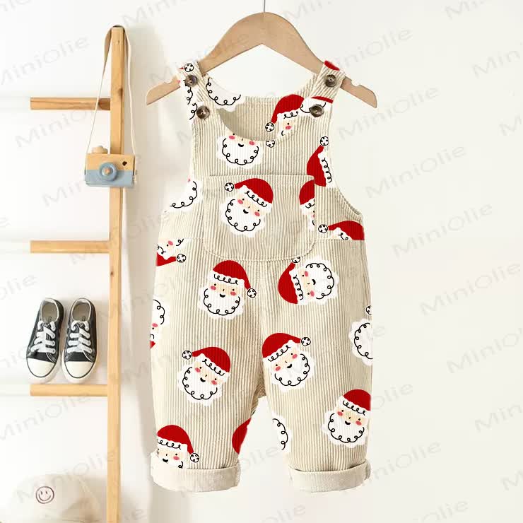 Baby Toddler Cartoon Santa Claus Corduroy Overalls – MiniOlie