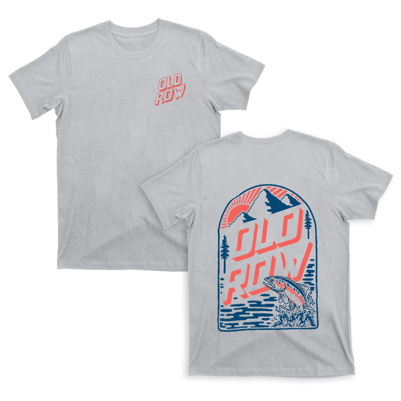 Old Row Outdoors Trout Mountain T Shirts Sale Cowboybay