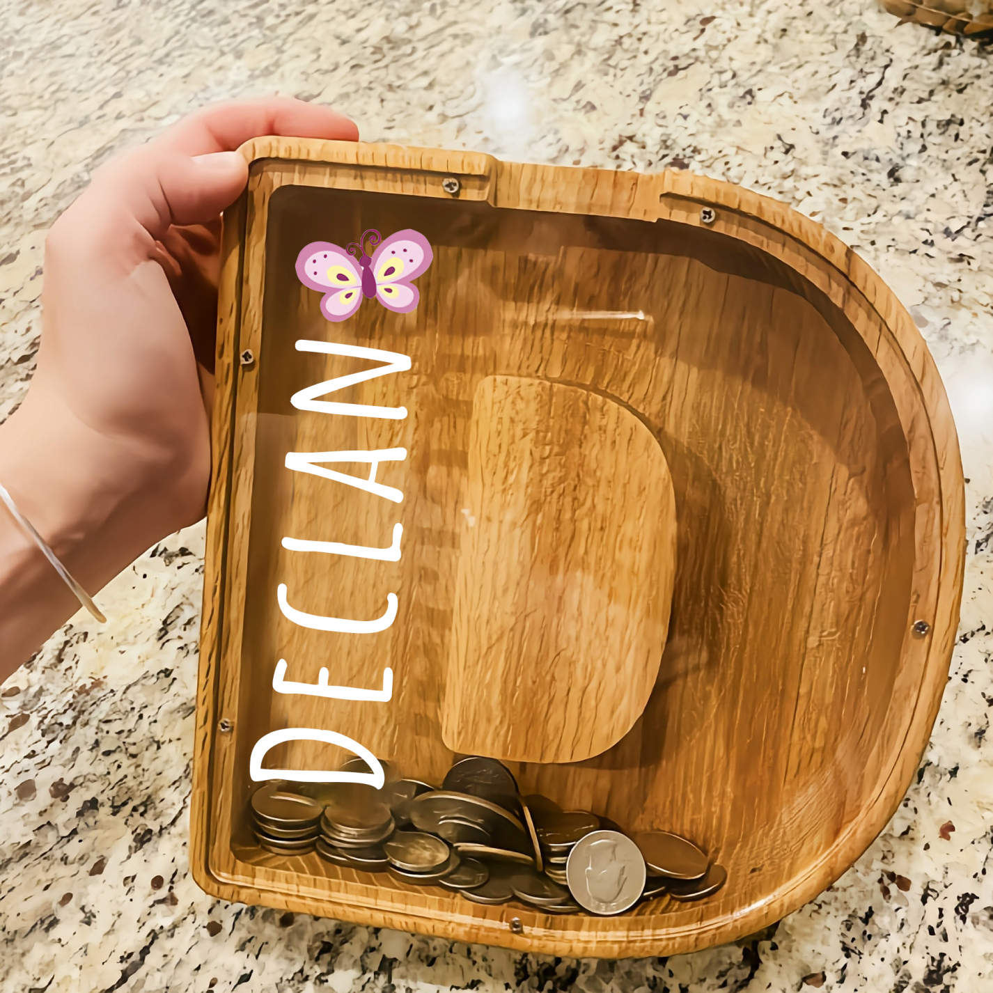 Personalized Kid Cute Wood Letter Money Boxes – Gosloon