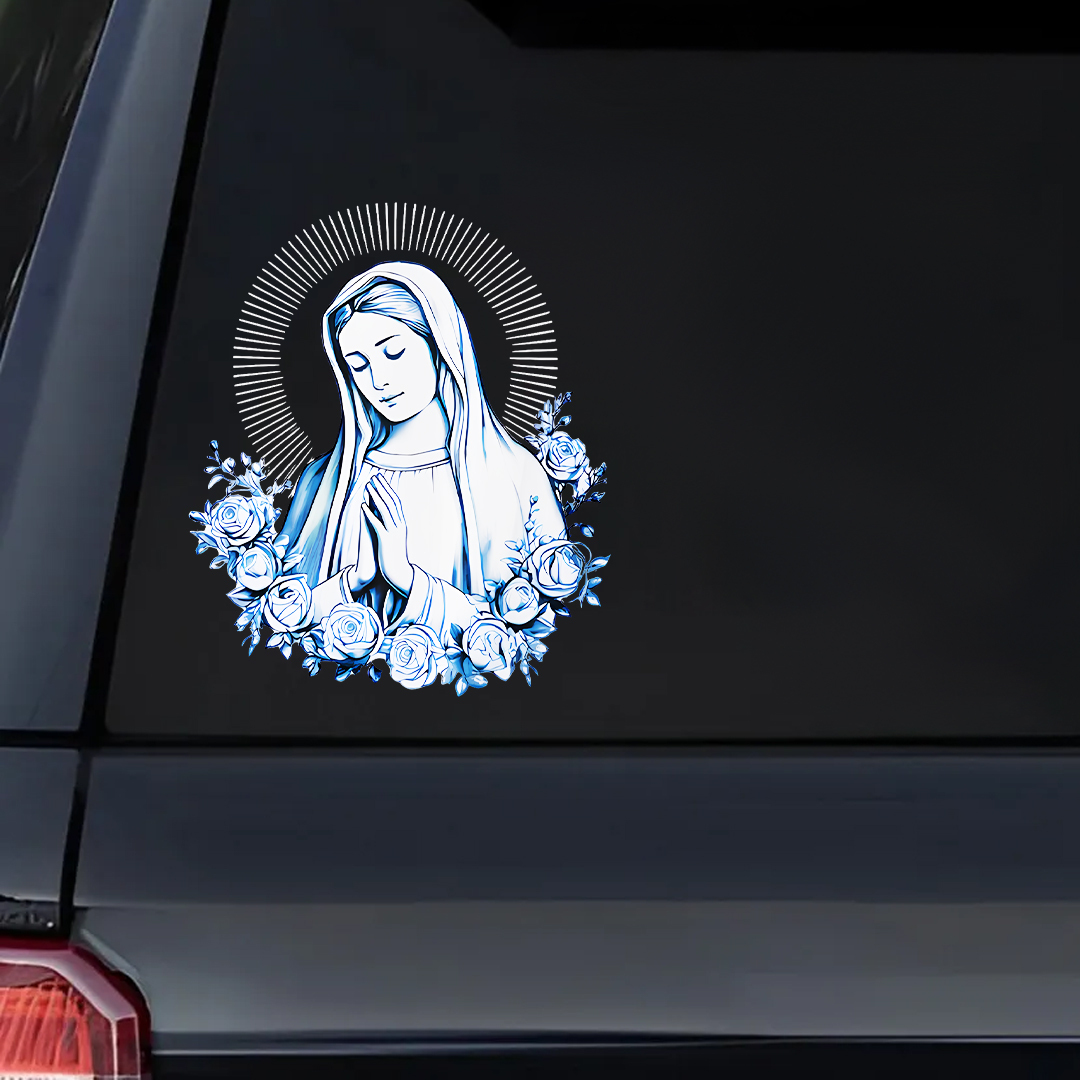 Jerusalem Virgin Mary Praying Sticker – rearwiper