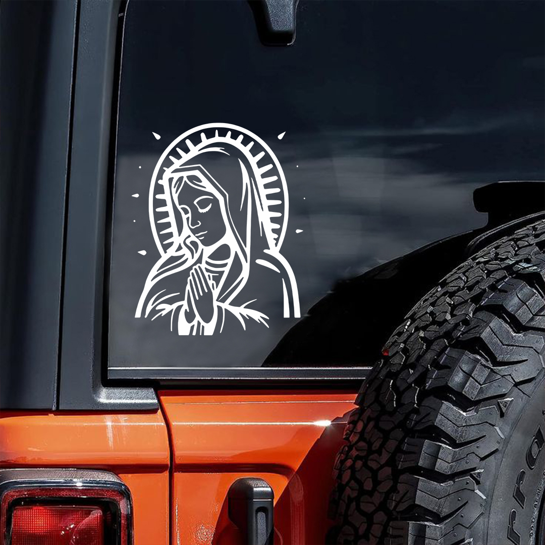 Virgin Mary Praying Sticker – rearwiper