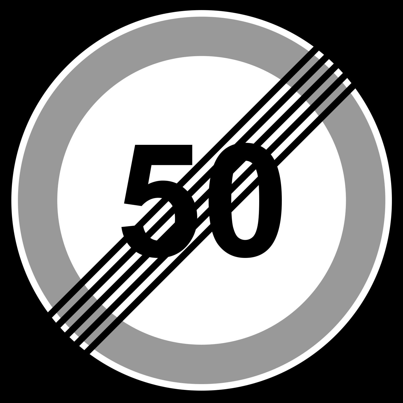 Custom Road RU Road Signs Maximum Allowed Ends 50 km/h Traffic Signs Custom Road RU Road Signs Maximum Allowed Ends 50 km/h Traffic Signs