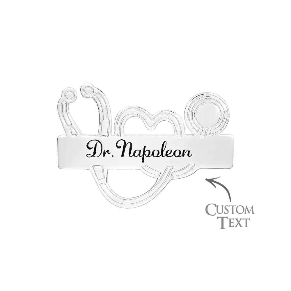 Custom Engraved Stethoscope Shaped Brooch Personalized Gifts for ...