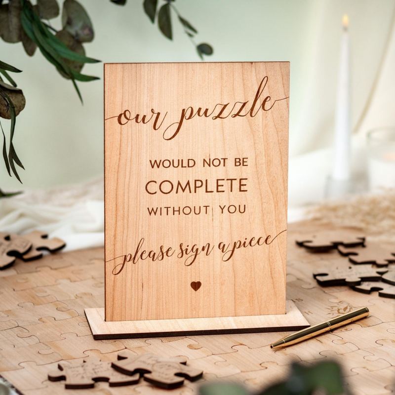Personalized Wedding Puzzle Guest Book – Custom Photo Guestbook ...
