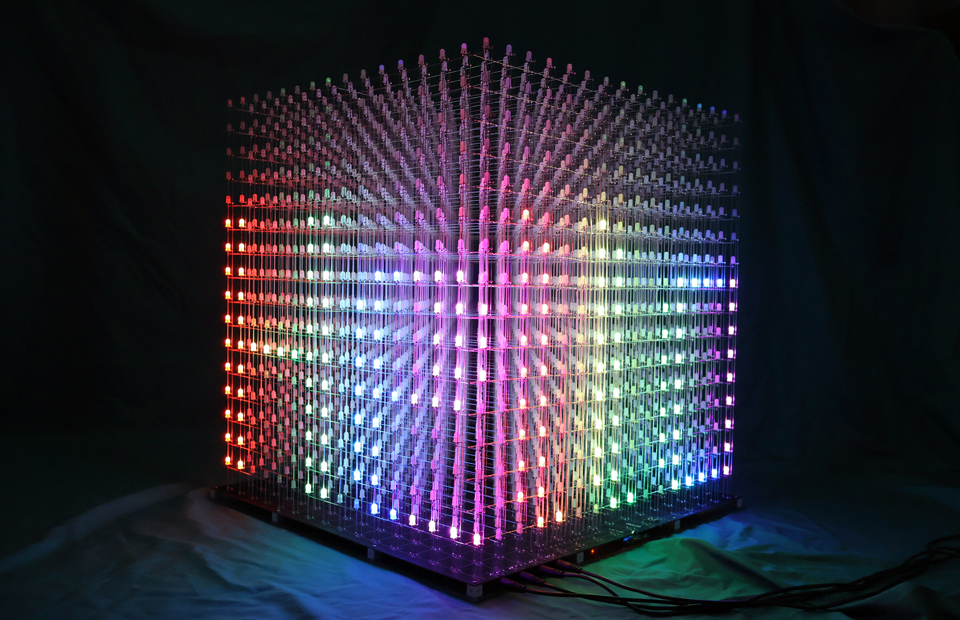 iCubeSmart 3D8RGB Led Cube Kit Full Color 8x8x8 Cube DIY Electronic Ki