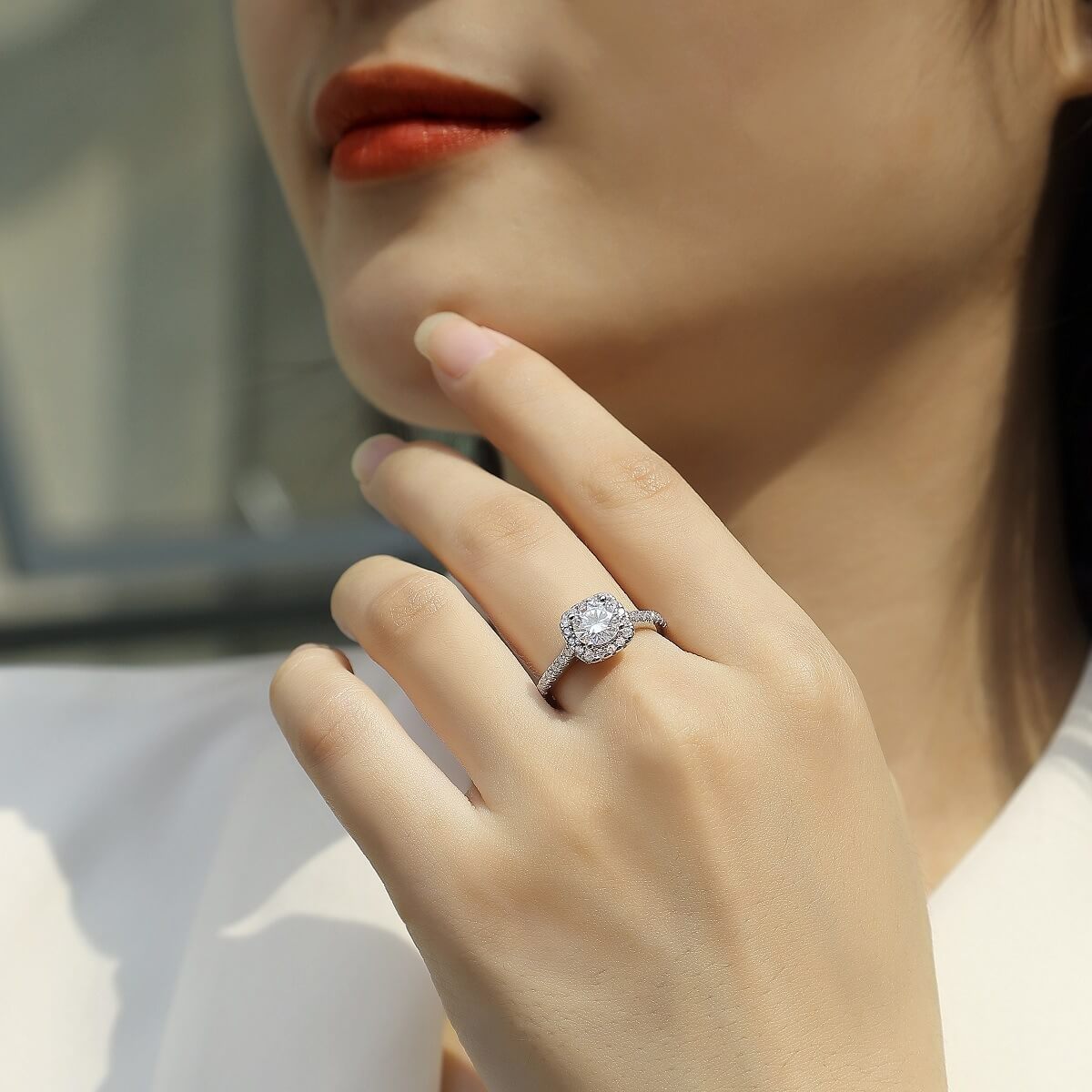 S925 Square Candy Moissanite Ring-MARDAZA