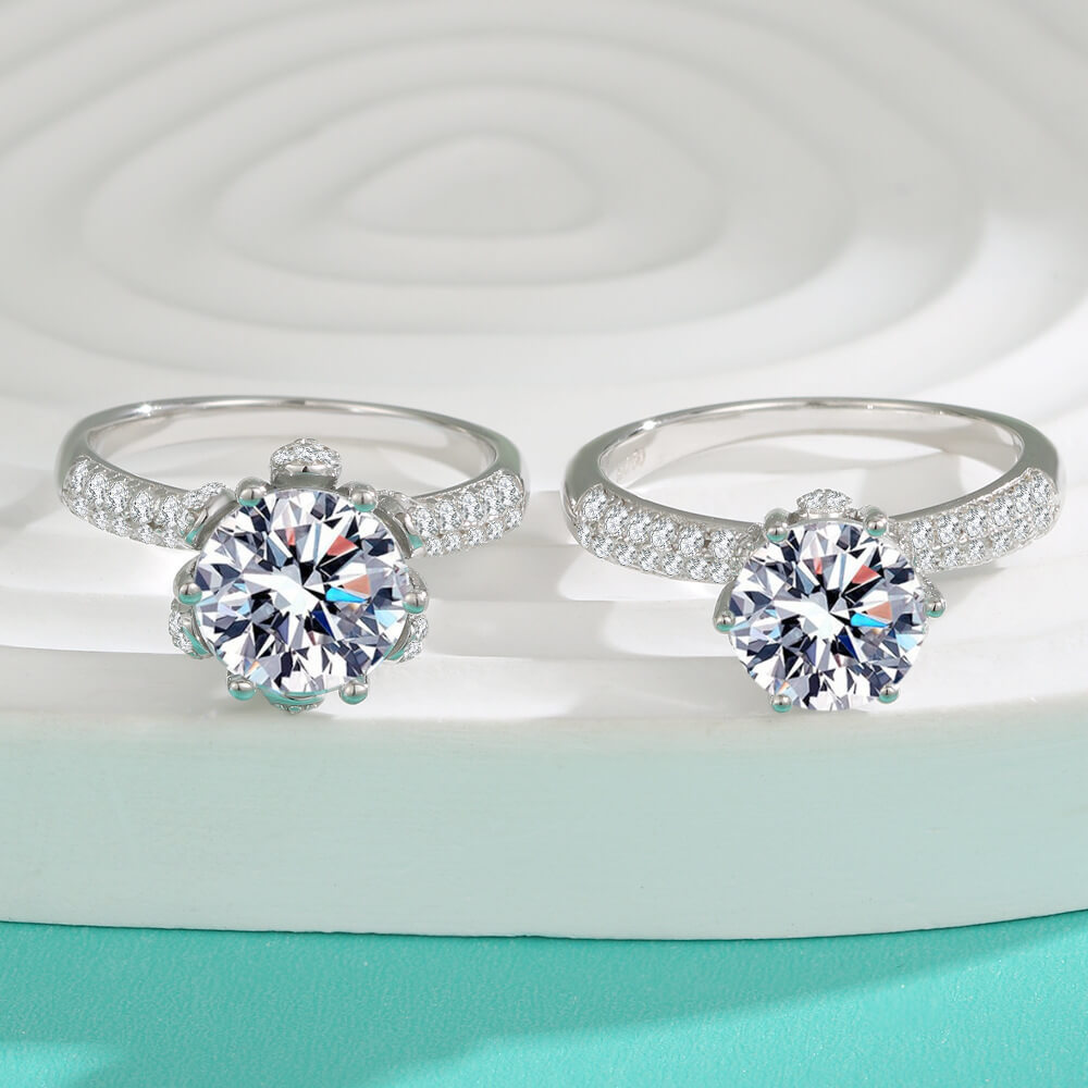 S925 Snow Queen Moissanite Ring-MARDAZA