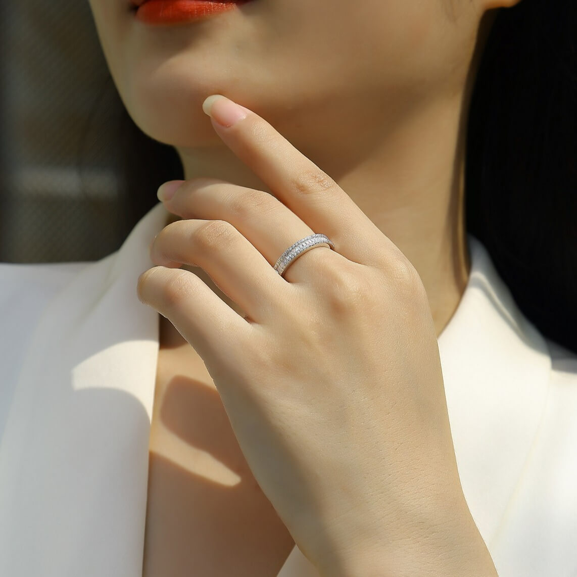 S925 Good Moment Moissanite Ring-MARDAZA